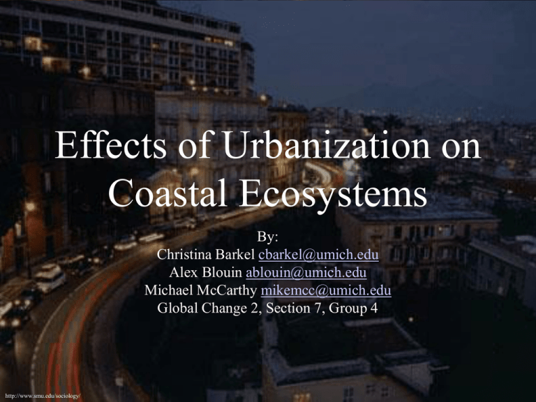 Effects of Urbanization on the Environment