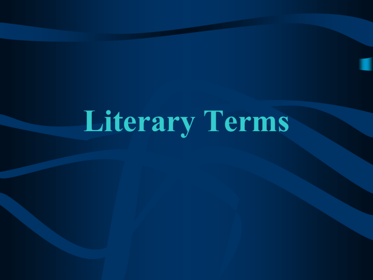 Literary Elements Lesson Literary Elements Lesson