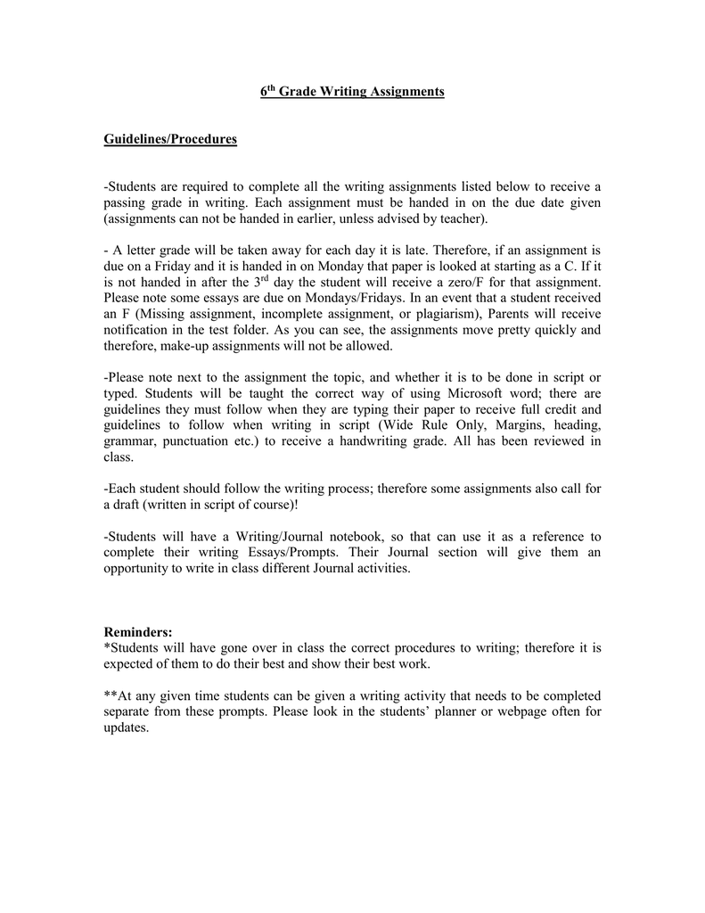  6th Grade Essays 6th Grade Essay Example 2019 01 15