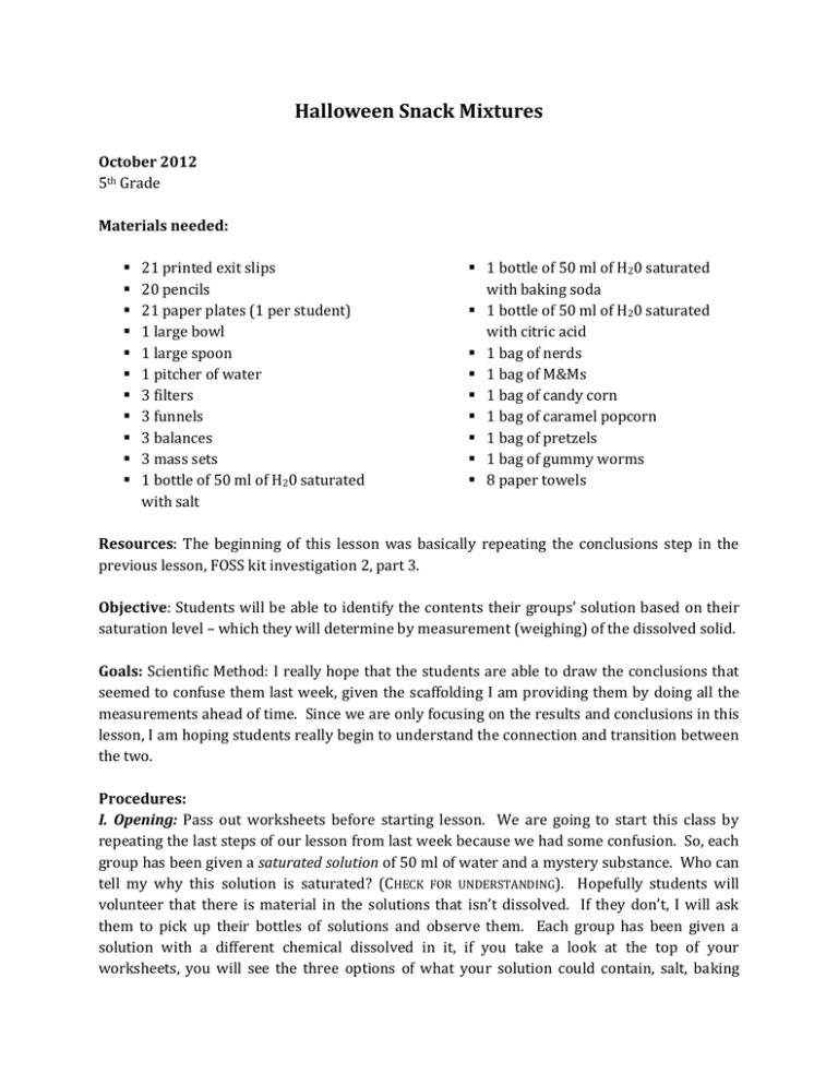 Halloween Snack Mixture