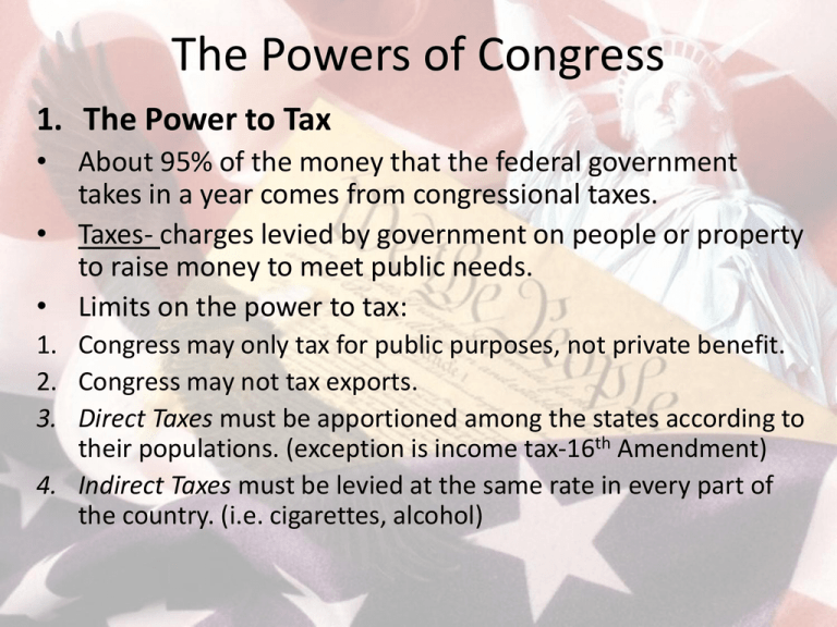 The Powers of Congress - Brookwood High School