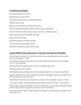 Air Alert II Workout Chart