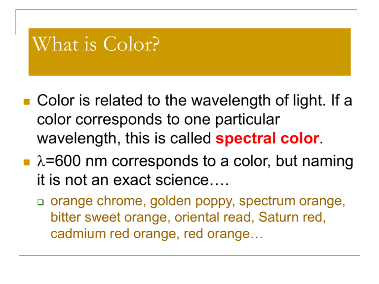 What is color?