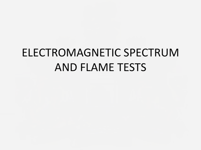 Flame Tests Flame Tests