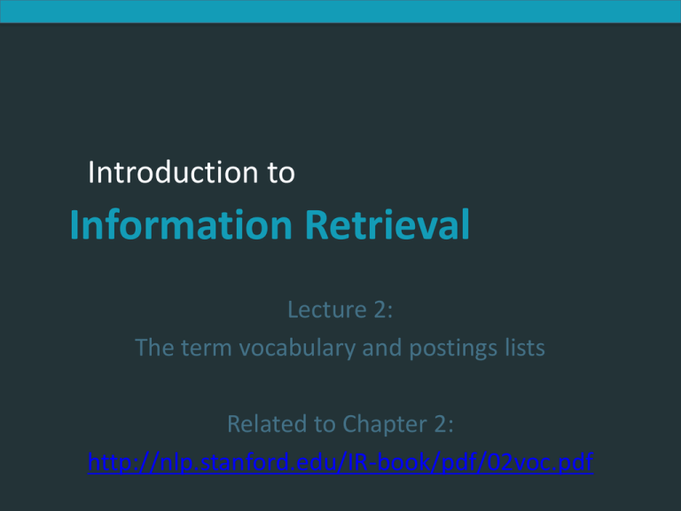 Introduction to Information Retrieval