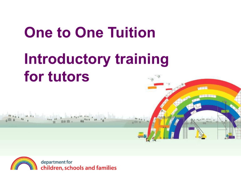 Section1 Context and parameters for one to one tuition