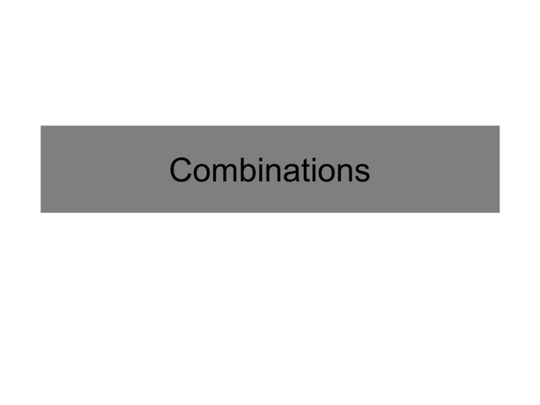 Combinations