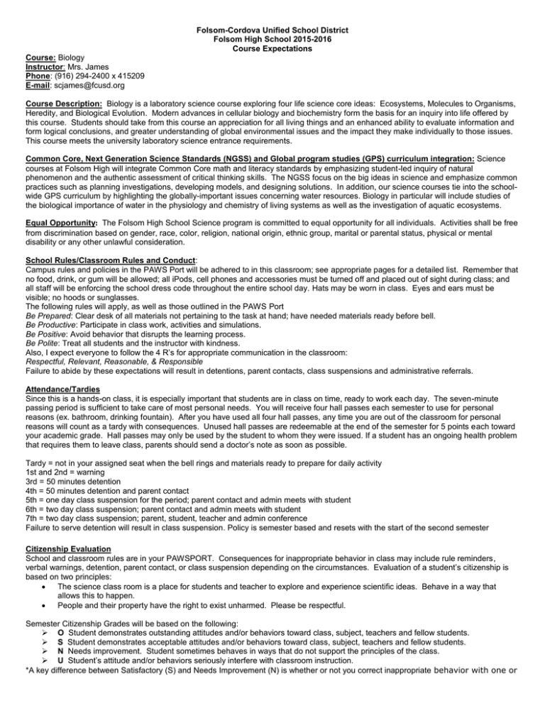 Course Expectations Course Expectations