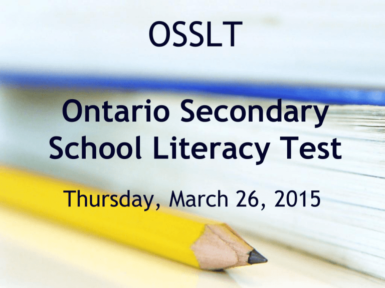 Grade 10 Literacy Tutorial Grade 10 Literacy Tutorial