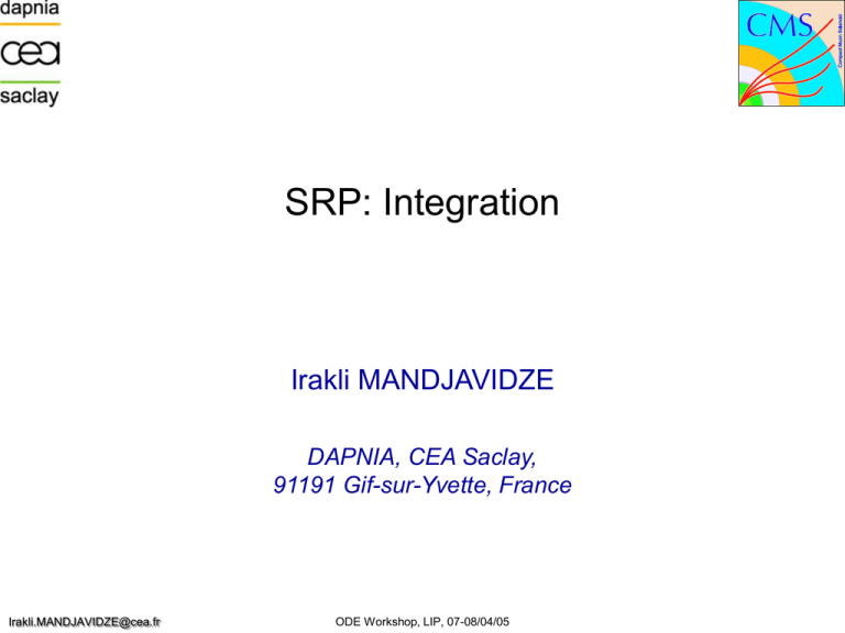 SRP System: integration - Indico