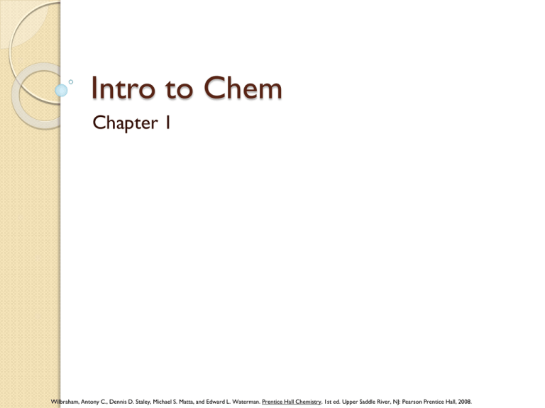 Intro To Chem Intro To Chem