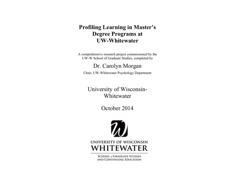 Profiling Learning In Master s Degree Programs At Profiling Learning In Master s Degree Programs At