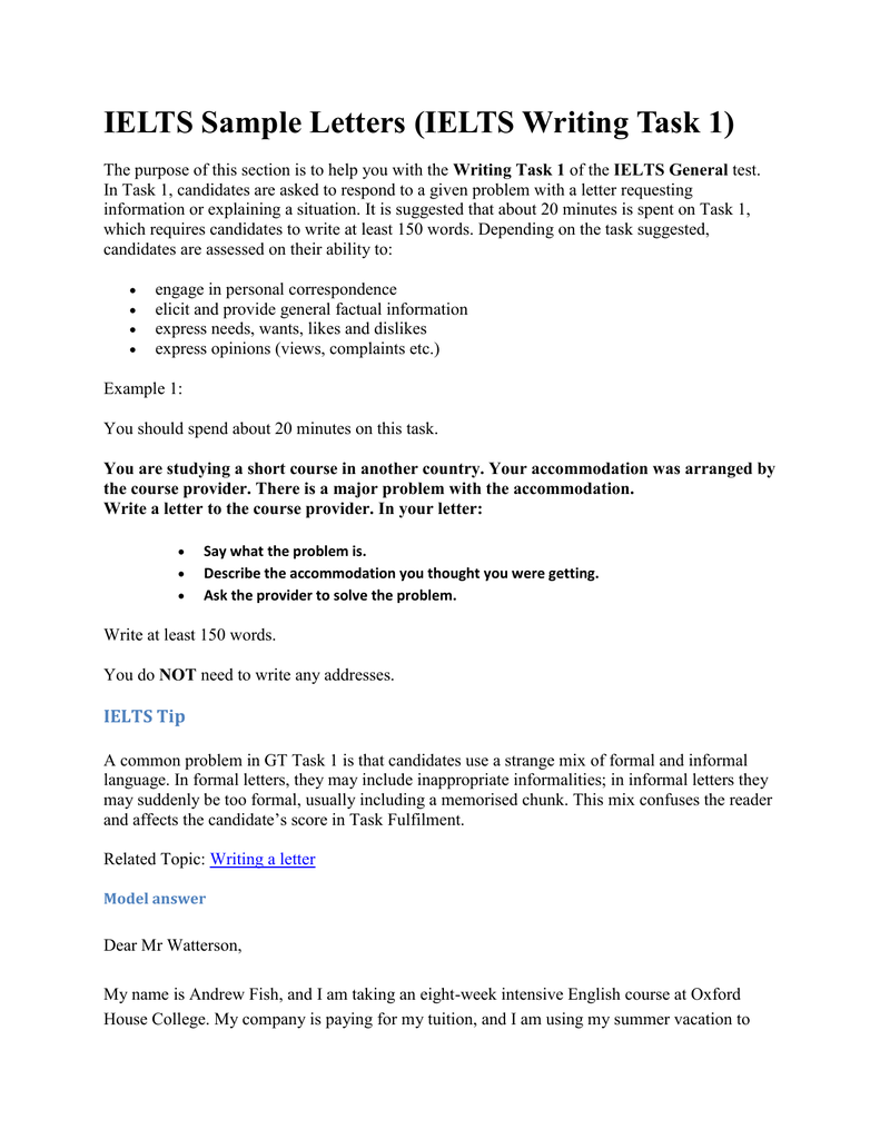 Ielts General Writing Task 1 Formal Letters Httpsmidobay Comielts Www 