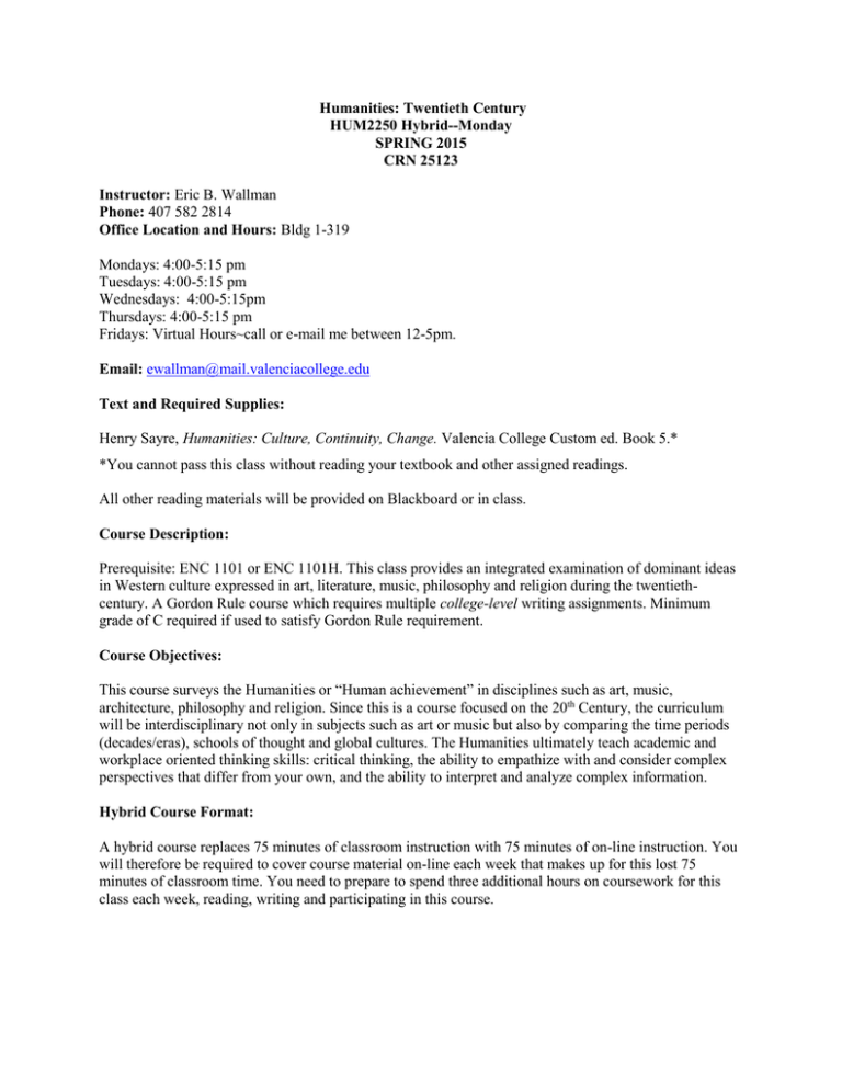 20th Century Humanities