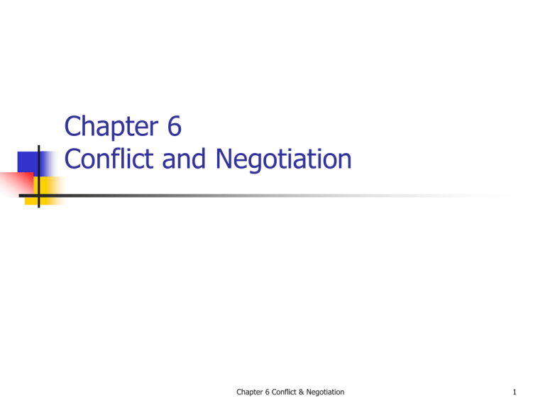 Negotiation and Conflict Resolution