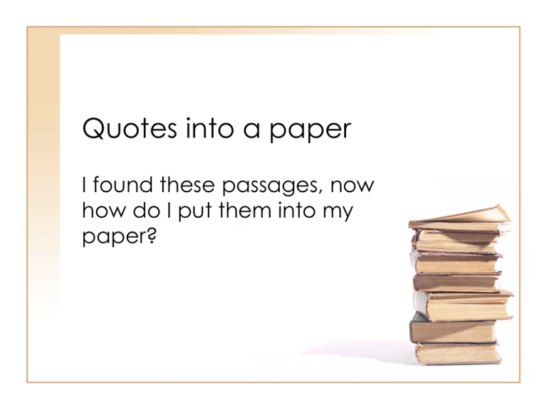 Embedding The Quote