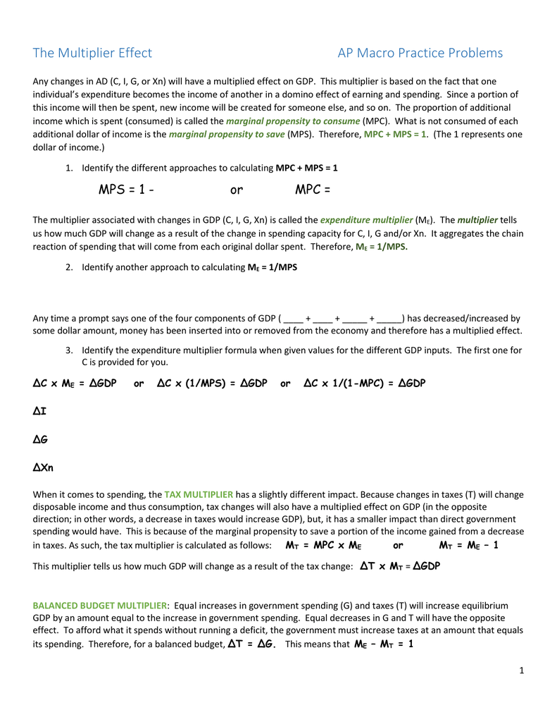 How To Calculate Money Multiplier Macroeconomics