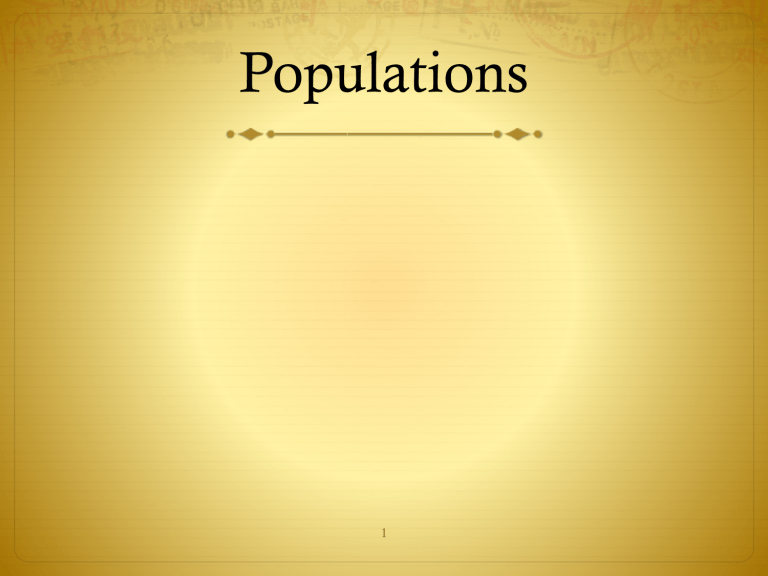 Populations