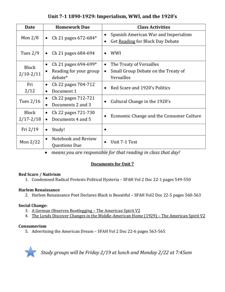 U7 1 Homework Packet 2015 2016