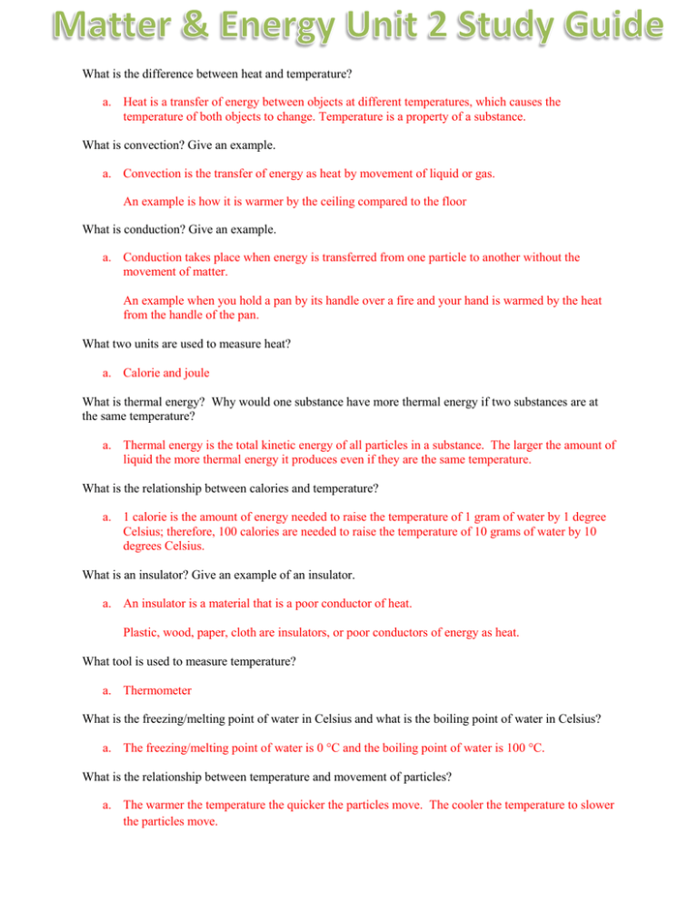 Matter And Thermal Energy Worksheet Matter And Thermal Energy Worksheet
