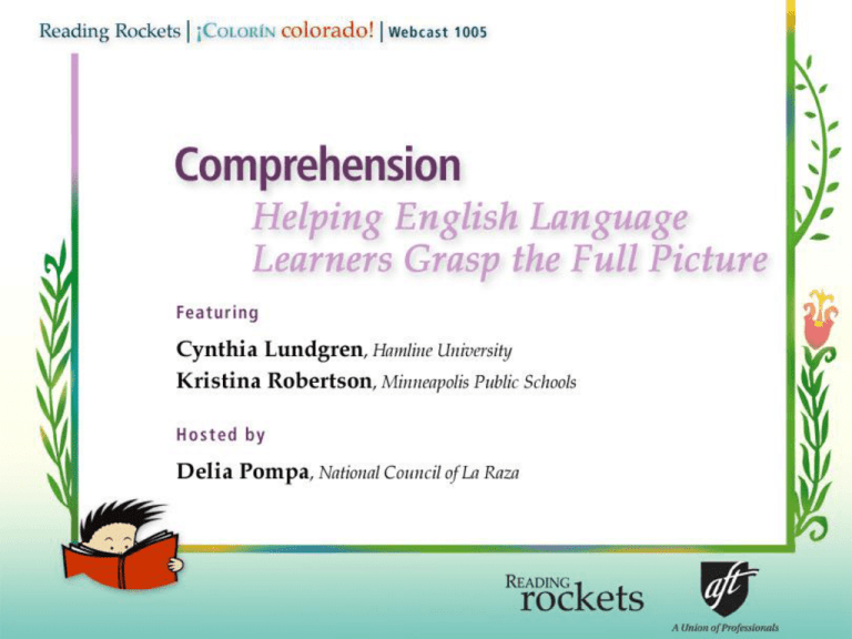 Comprehension For English Language Learners