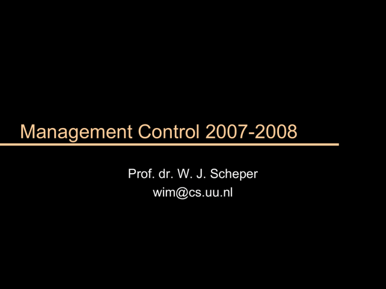Situational Influences On Management Control Systems