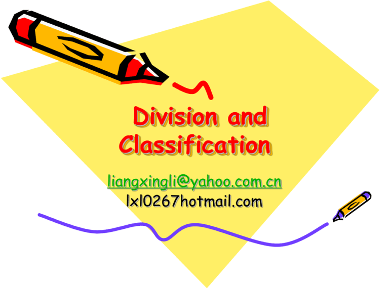 Chapter Three Classification And Division