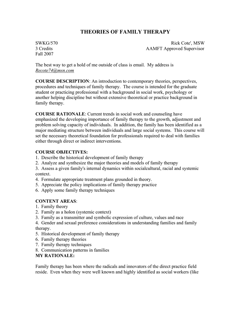 Family Therapy Treatment Plan Template TUTORE ORG Master Of 