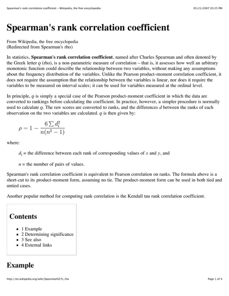 Spearman s Rank Correlation Coefficient Explained Spearman s Rank Correlation Coefficient Explained