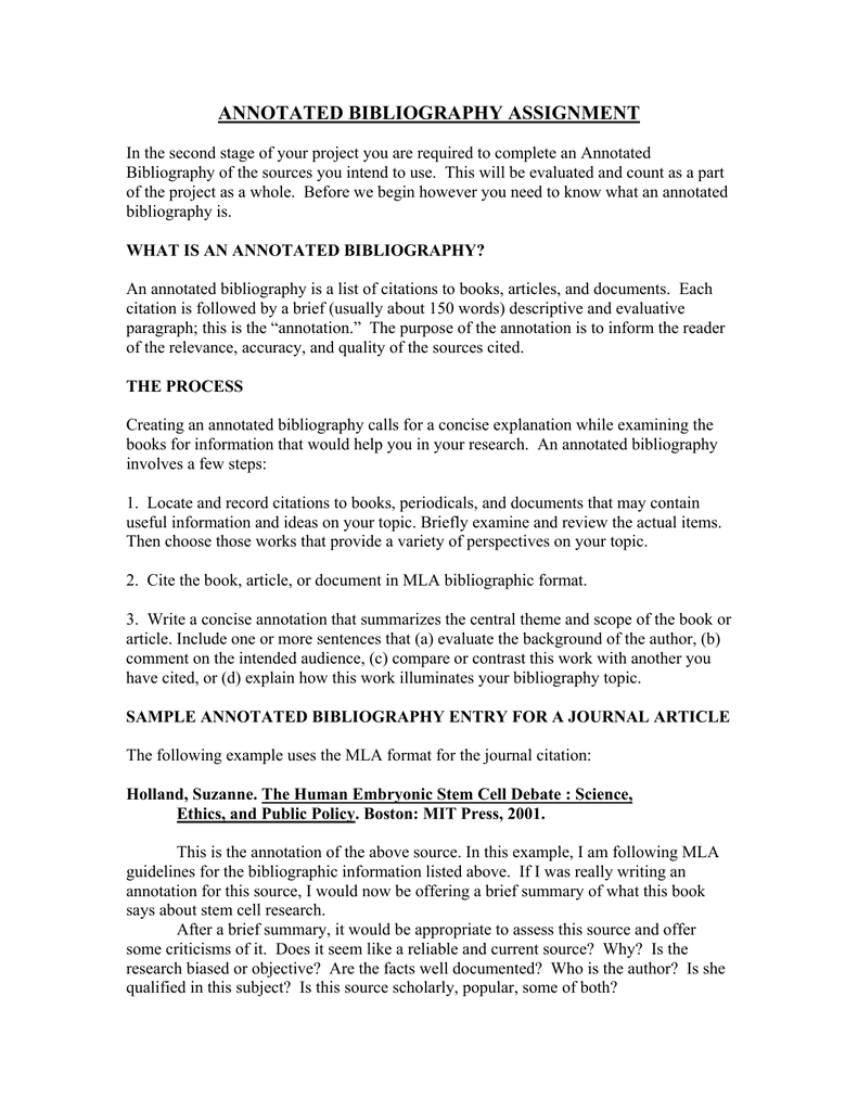 How To Do A Working Bibliography In Mla Format MLA Annotated