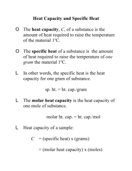 Calorimetry Worksheet