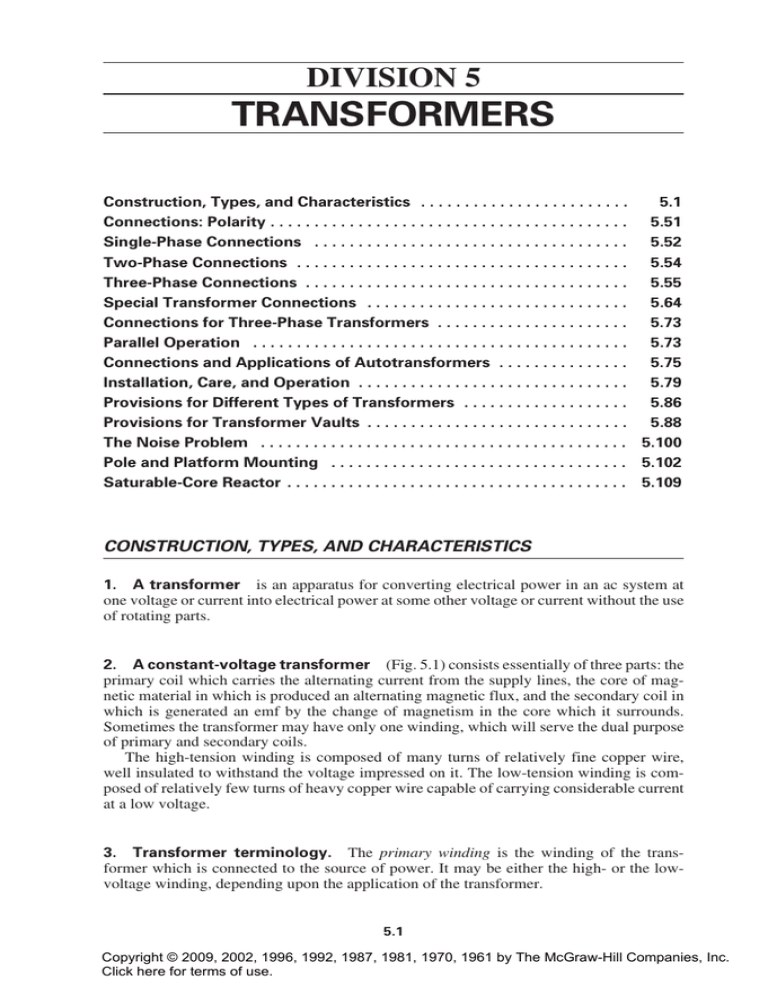 TRANSFORMERS DIVISION 5