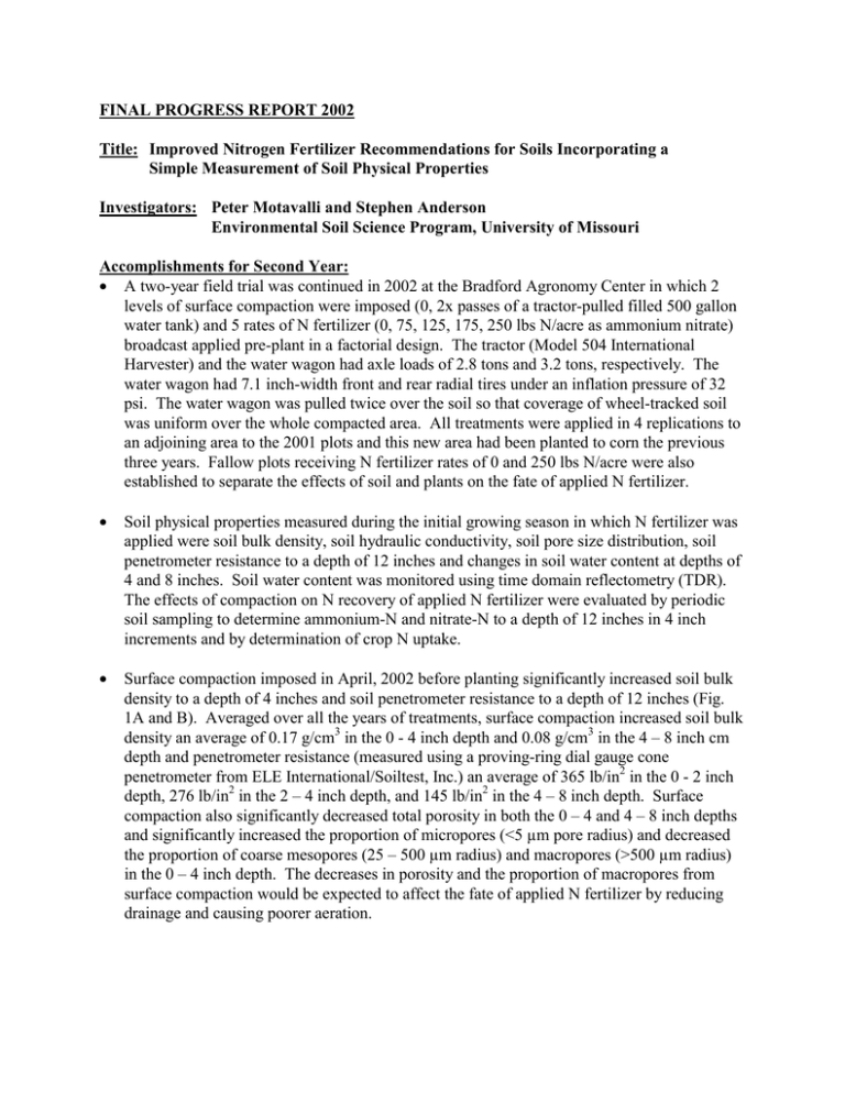 FINAL PROGRESS REPORT 2002