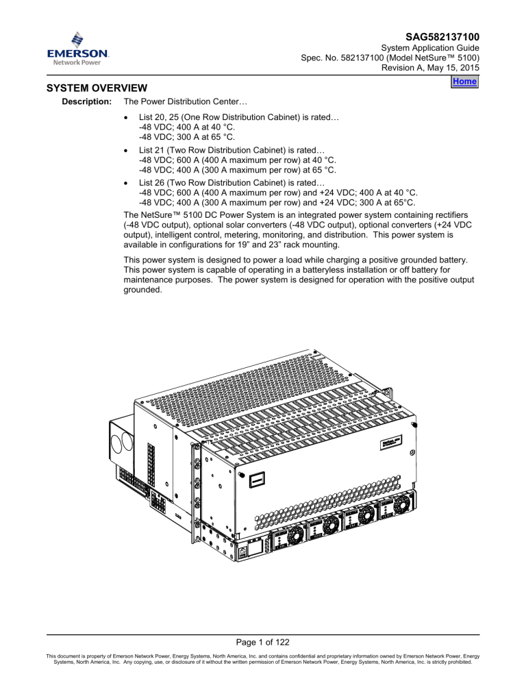 SAG582137100 SYSTEM OVERVIEW