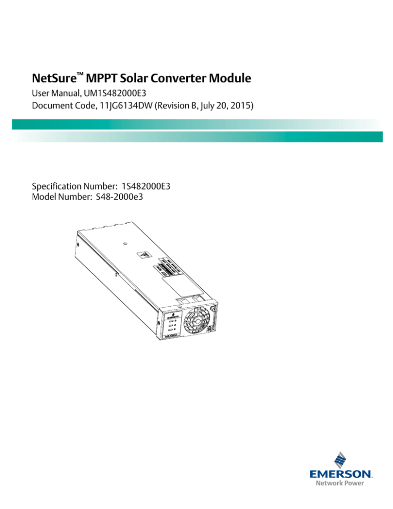 NetSure MPPT Solar Converter Module