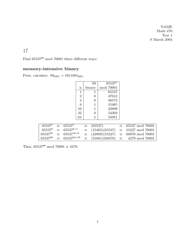 17 Memory Intensive Binary