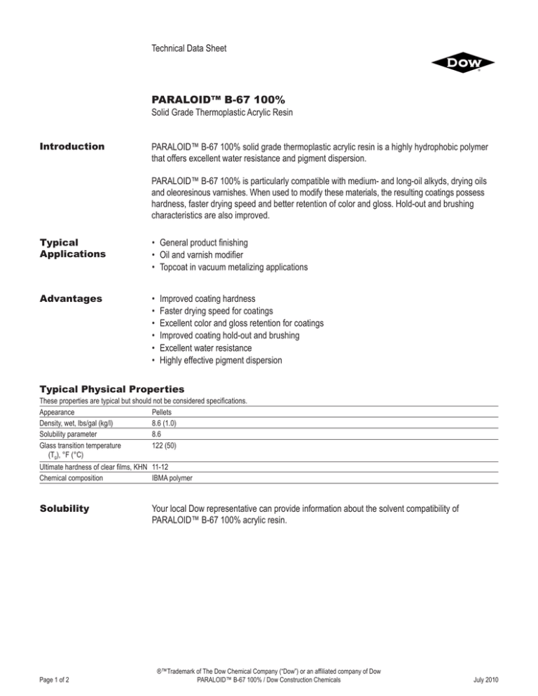PARALOID™ B-67 100%