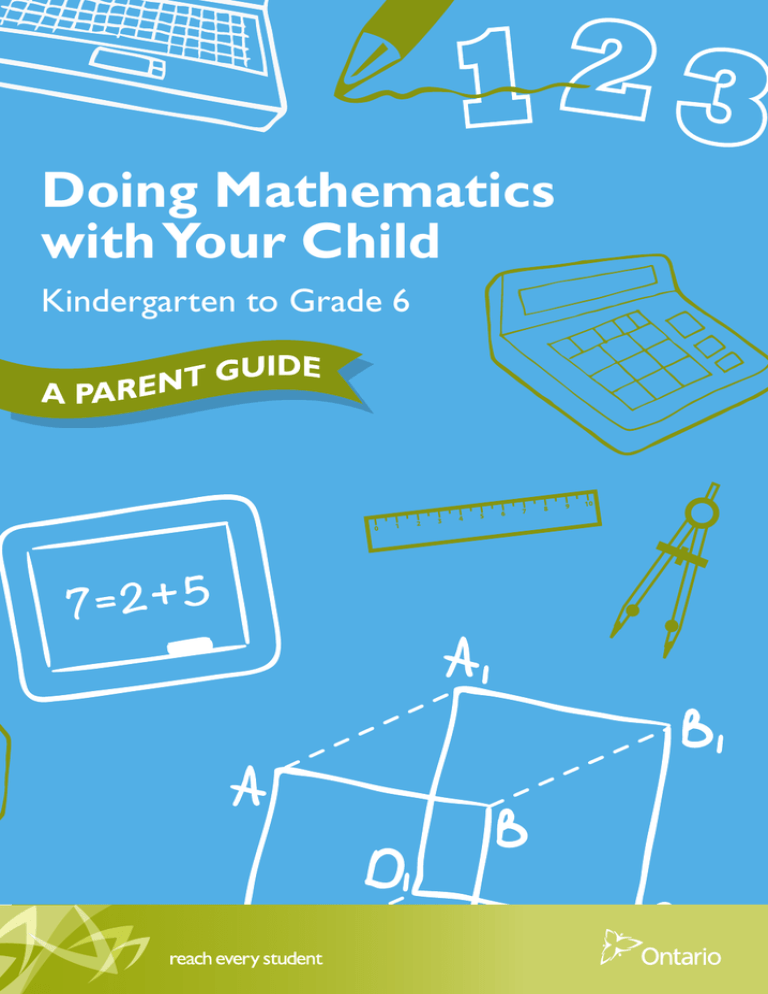 Doing Mathematics With Your Child Kindergarten To Grade 6