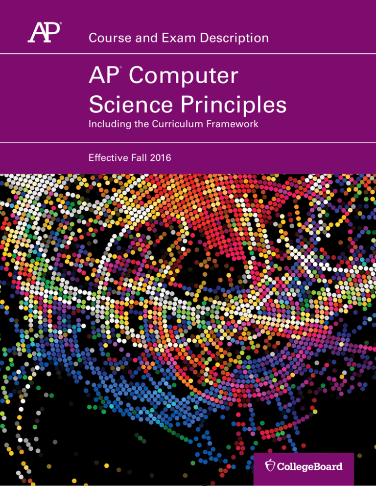 AP Computer Science Principles Course And Exam Description