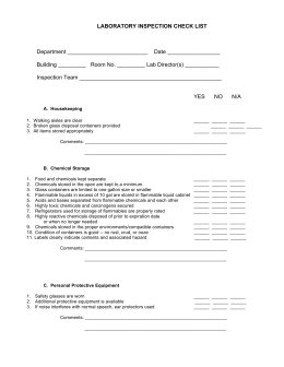 Laboratory Safety Checklist
