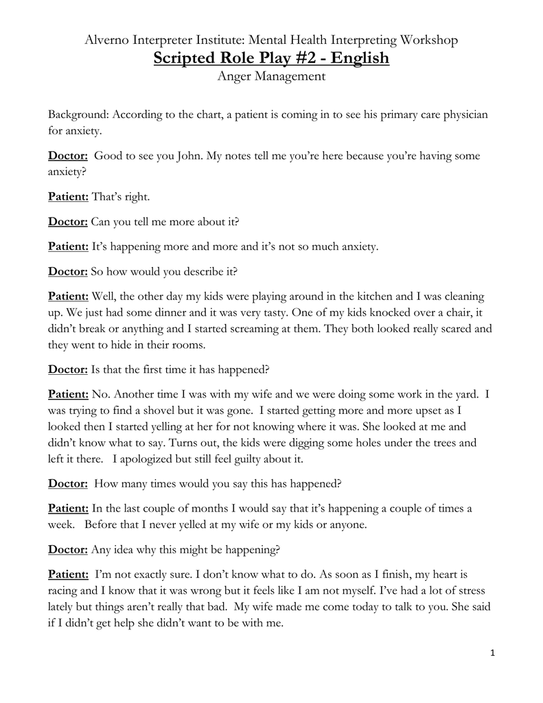 Anger Management Role Play Scripts Vvtimessenger Anger Management Role Play Scripts Vvtimessenger