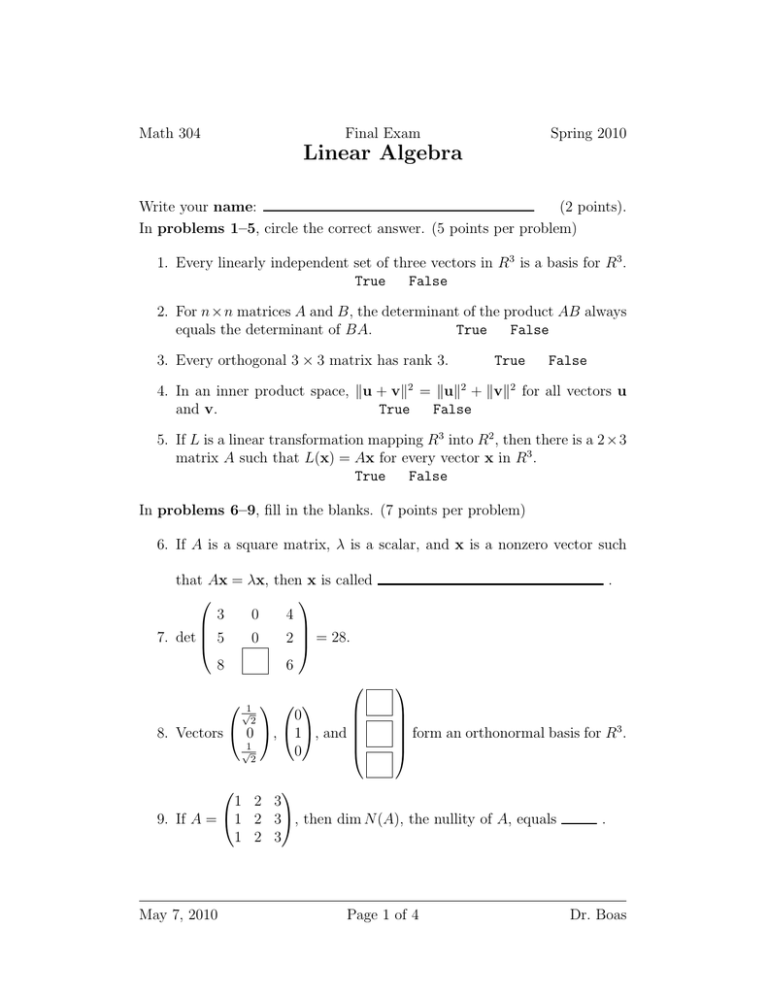 Linear Algebra