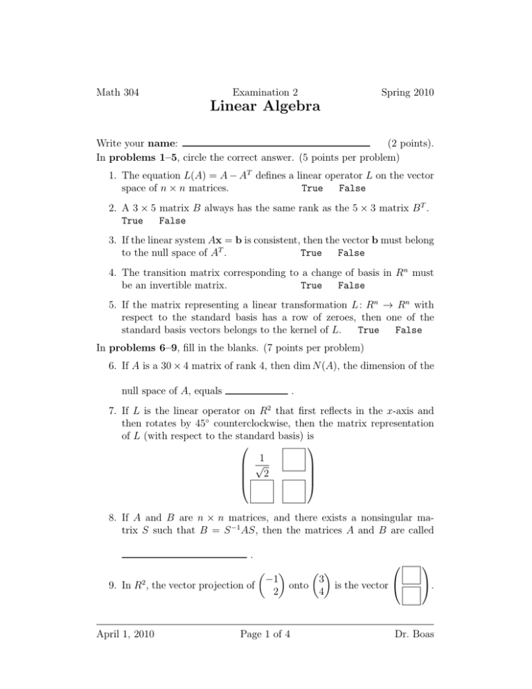 Linear Algebra