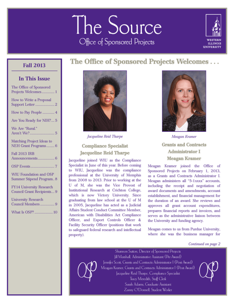 The Source Office of Sponsored Projects