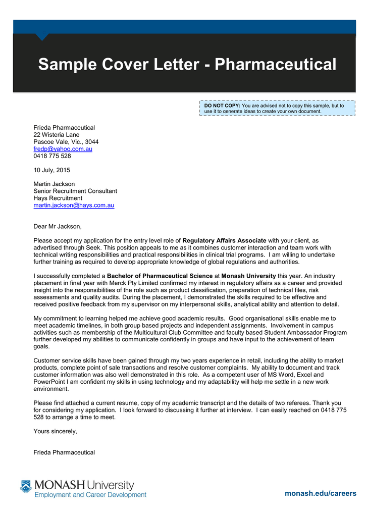 Update 76 About Cover Letter Sample Australia Latest NEC