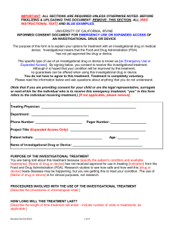 Investigational Product Accountability Log