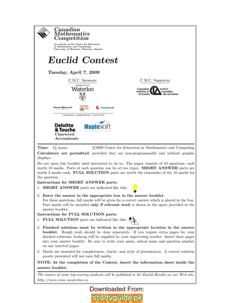 Canadian Mathematics Competition