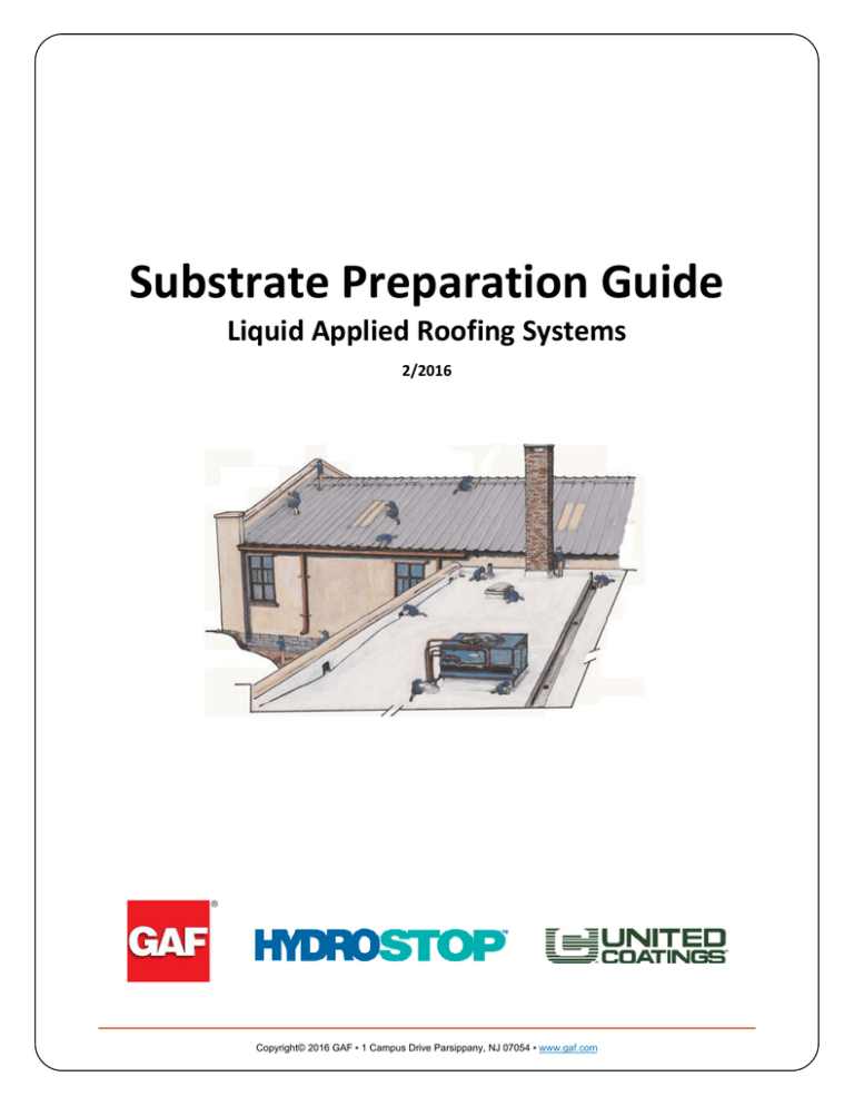 Substrate Preparation Guide Liquid Applied Roofing Systems