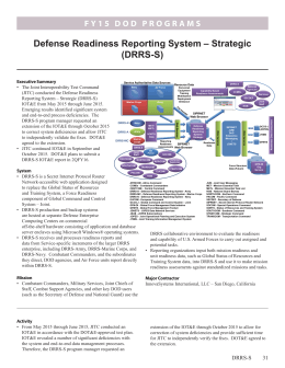 Defense Readiness Reporting System (DRRS)
