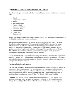 OSHA Sample Bloodborne Pathogens Exposure Control Plan